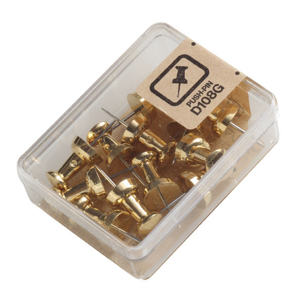 ベロス ダルマ画鋲 12本 ゴールド D-108G 5個（直送品） - アスクル