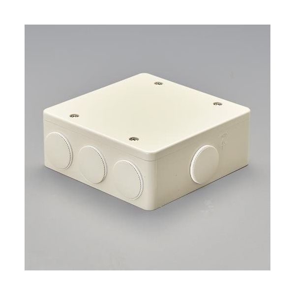 エスコ [防雨型] 大形四角アウトレットボックス(浅型/ノック付) EA947HB-131 1セット(2個)（直送品） - アスクル