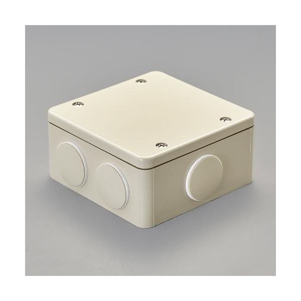 エスコ [防雨型] 中形四角アウトレットボックス(浅型/ノック付) EA947HB-121 1セット(5個)（直送品） - アスクル