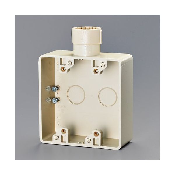 エスコ [PF16用] スイッチボックス(1方出/2個用) EA940CP-32 1セット(10個)（直送品） - アスクル