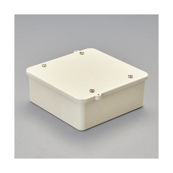 エスコ 大形四角アウトレットボックス(浅型/ノック無/ベージュ) EA947HB-73 1セット(5個)（直送品） - アスクル