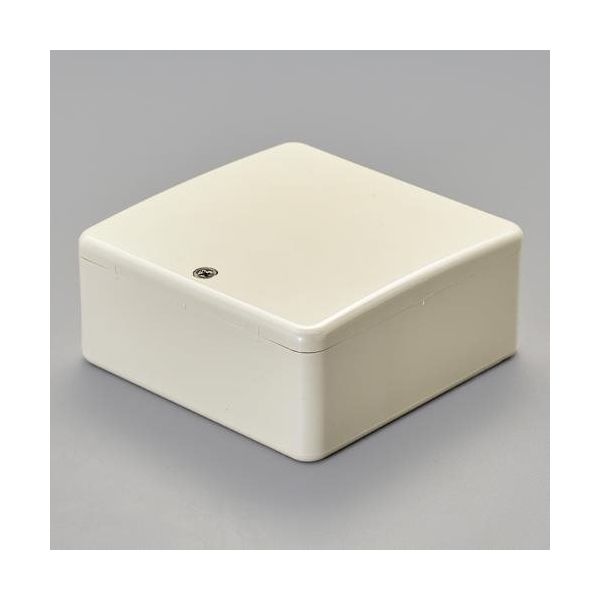 エスコ 中形四角アウトレットボックス(浅型/ノック無/ベージュ) EA947HB-3 1セット(10個)（直送品） - アスクル