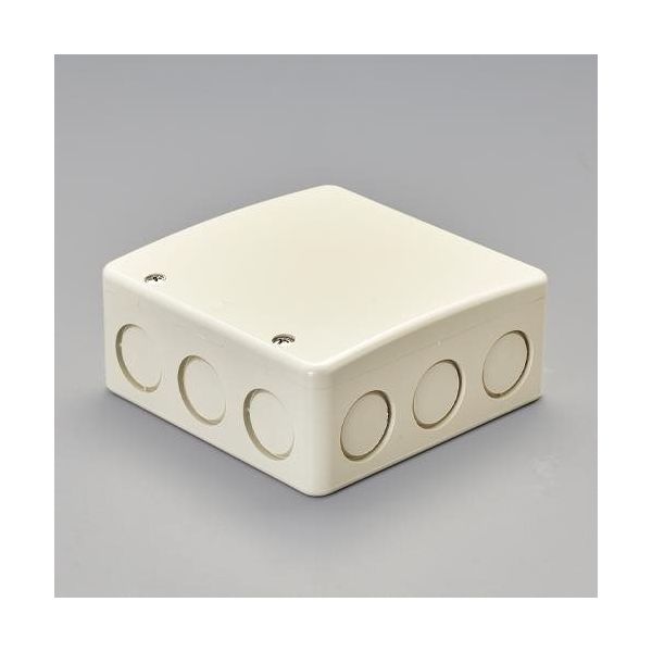 エスコ 大形四角アウトレットボックス(深型/ノック付/ベージュ) EA947HB-16 1セット(5個)（直送品） - アスクル