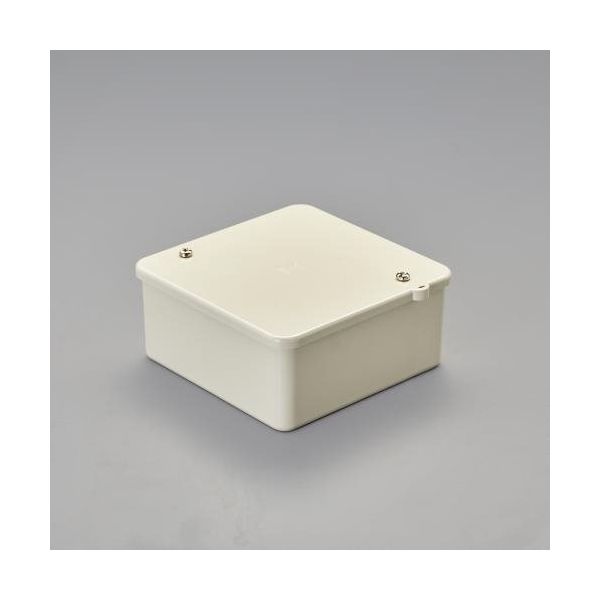 エスコ 中形四角アウトレットボックス(浅型/ノック無/ベージュ) EA947HB-63 1セット(10個)（直送品） - アスクル