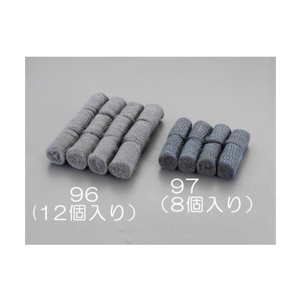 エスコ φ40x70mm スチールウール(ソープなし/12個) EA928AJ-96 1セット(360個:12個×30袋)（直送品） - アスクル
