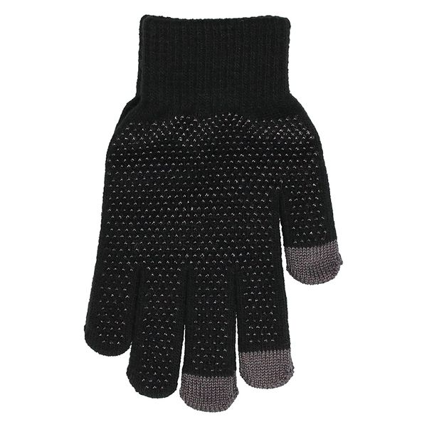 おたふく手袋 オタフク G-889 スベリ止付タッチ手袋 ブラック 1双（直送品） - アスクル