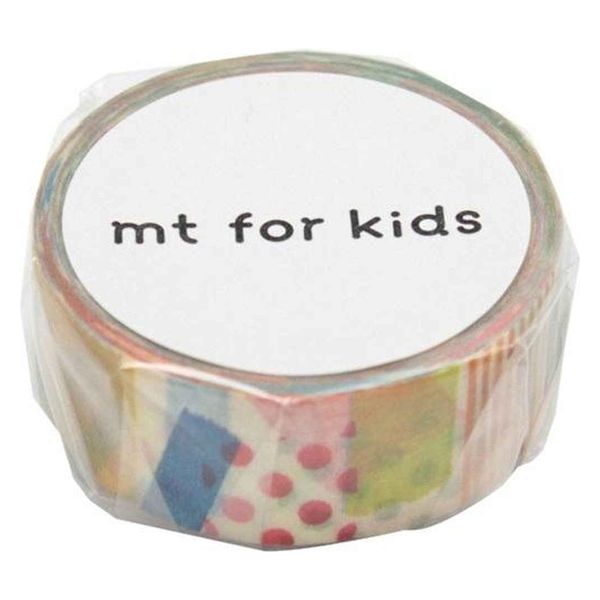カモ井加工紙 マスキングテープ mt for kids ぺたぺた 幅15mm 275893 1個 - アスクル