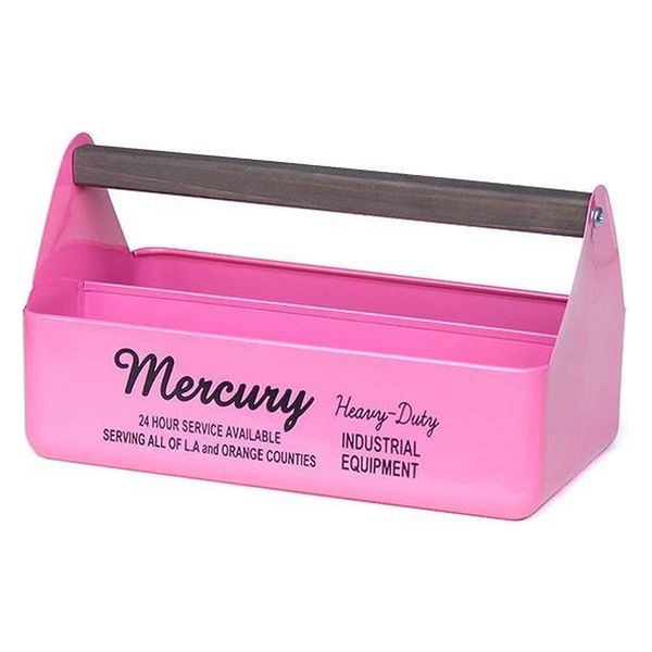 キーストーン ツールボックス 幅28.5×奥行15.7×高さ16cm 工具箱 マーキュリー スチール ピンク 349002 1個（直送品 ...
