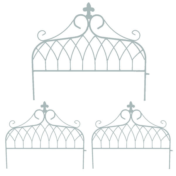住まいスタイル ドレープ アイアンフェンス ミニ 幅470×高さ400mm ホワイト IF-DR026-3P-WHT 1セット(3枚入)（直送品） - アスクル