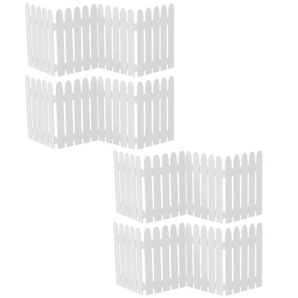 住まいスタイル 折り畳めるウッドミニフェンス 幅1210×高さ440mm ホワイト WF-120F-4P-WHT 1セット(4枚入)（直送品） - アスクル