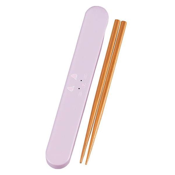 たつみや 箸&箸箱セット スライド式 箸 箸箱 アニマルこけし HAKOYA 18cm カトラリー ねこ 327312 1個（直送品） - アスクル