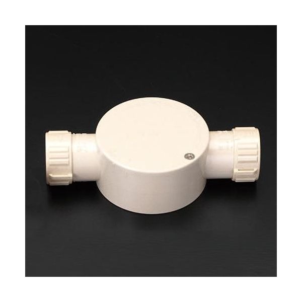 エスコ φ16mm 露出ボックス(フレキ管用/直型2方向) EA940CS-65 1セット(10個)（直送品） - アスクル