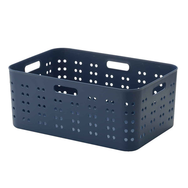 SANKA ランドリーボックス S&W サンバッサ ソフトボックス ディープブルー 382109 1個（直送品） - アスクル