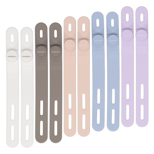 MOTTERU シリコン製ソフトタッチケーブルバンド sofumo ペールカラー MOT-CBBAND01-PL 1個 - アスクル