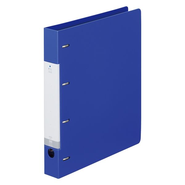 リヒトラブ リクエスト D型リングファイル 4穴 A4タテ 背幅41mm 青 G1270-24 1箱（10冊入） - アスクル