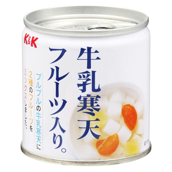 国分グループ本社 K&K 牛乳寒天フルーツ入り 195g x12 4901592891082 1セット(12個)（直送品） - アスクル