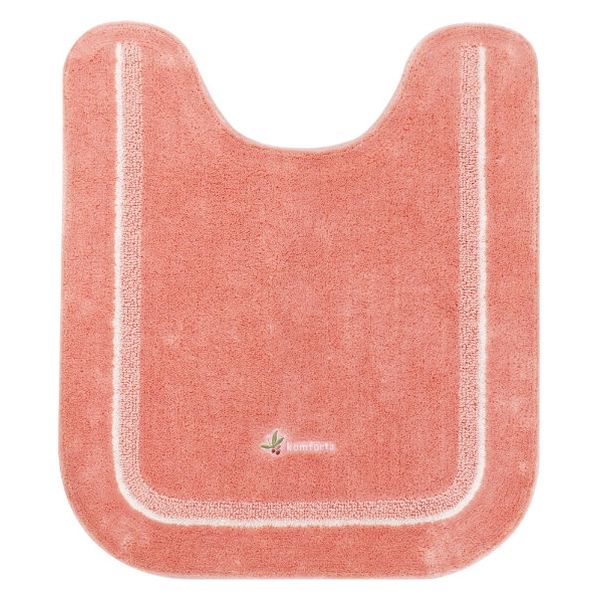 オカ ロングトイレマット 75×63cm コムフォルタ トイレマット トイレ マット 北欧 ピンク 345040 1個（直送品） - アスクル