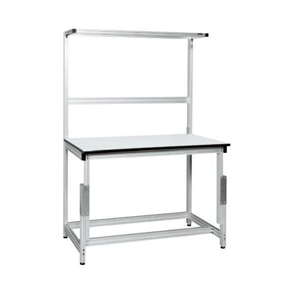 アルミセルワーク作業台(ACLタイプ/均等耐荷重80kg/ポリエステル天板/H1800mm/固定式) ACLー127P ACL-127P（直送品） - アスクル