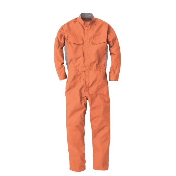 丸鬼商店 JIS T8118適合帯電防止ツナギ オレンジ B4L AE390-53-B4L 1枚（直送品） - アスクル
