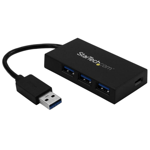 Startech.com 4ポートUSB 3.0ハブ USB-A×3 USB-C×1 HB30A3A1CFB 1個 - アスクル