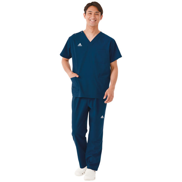 KAZEN スクラブ(男女兼用)ネイビー2XO SMS123-18-2XO 1枚 スクラブ（直送品） - アスクル