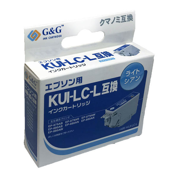 エプソン（EPSON） 互換インク HBE-KUI-LC-L ライトシアン 増量 KUI-LC-L互換 KUI（クマノミ）シリーズ 1個（わけあり品） - アスクル