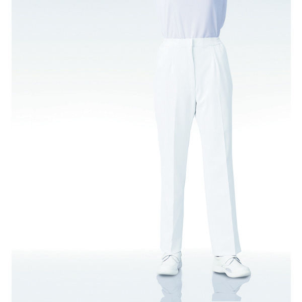 KAZEN レディススラックス 医療白衣 ホワイト 3L 192-20（直送品） - アスクル