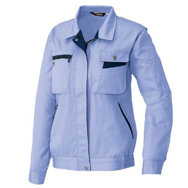 アイトス レディース長袖ブルゾン ミストバイオレット 13号 AZ6326-076 1着（直送品） - アスクル