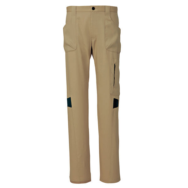 アイトス ストレッチパンツ（ノータック）（男女兼用） カーキ 5L AZ7844-025 1着（直送品） - アスクル