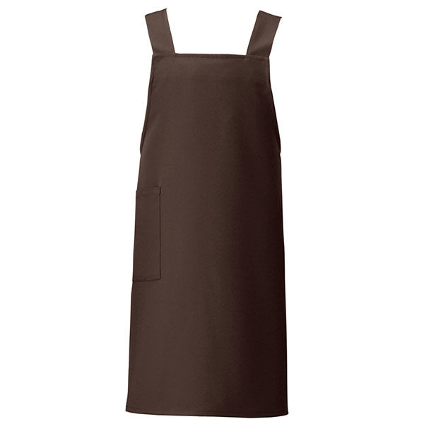 アイトス 胸当てエプロン ダークブラウン F HS2506-022 1着（直送品） - アスクル