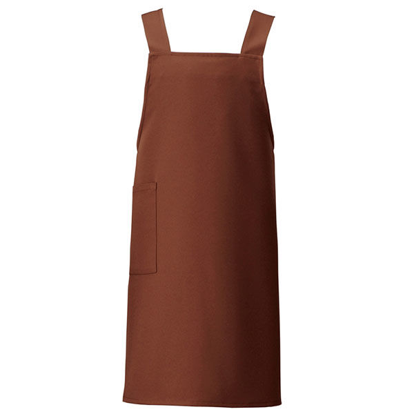 アイトス 胸当てエプロン ブラウン F HS2506-025 1着（直送品） - アスクル