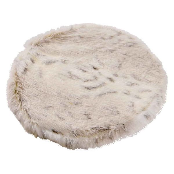 ケーアイジャパン シートクッション リッシュ ラウンド ユキヒョウ 378144 1個（直送品） - アスクル