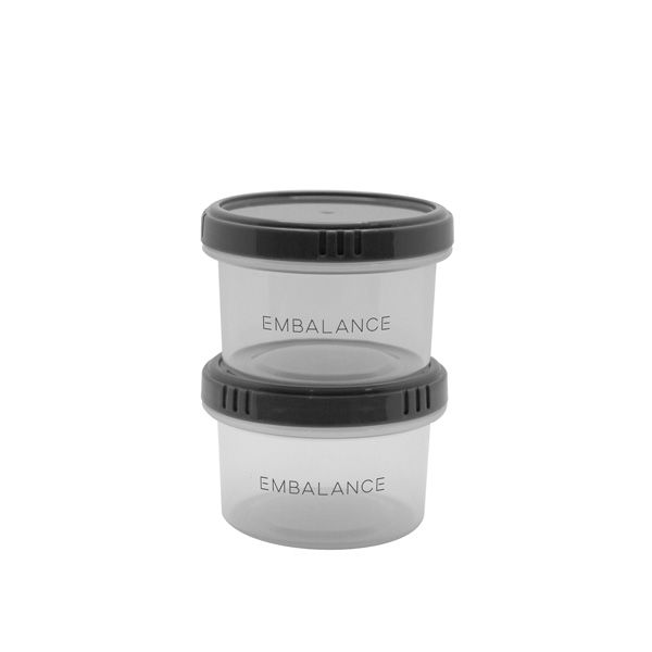 ウィルマックス ラウンドコンテナ(丸型)XS(130ml) グレー(セット品:5個) 4570030351480 1セット:5個（直送品） - アスクル