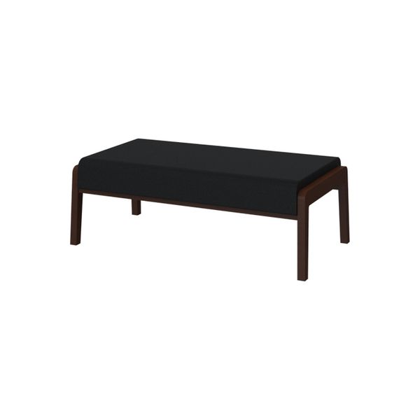 オカムラ フラータ 2人用ベンチ ネオブラック 1200幅×590奥行×400座高（mm） LB44GD PB20（直送品） - アスクル