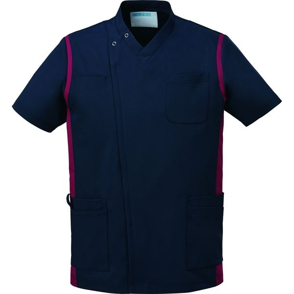 KAZEN メンズスクラブ(前開き) 974-48 3L 1枚 スクラブ（直送品） - アスクル