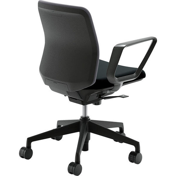 【組立設置込】内田洋行 カリッサ/CRF-130C-BT PA 座黒T グレイ/ブラック 5-348-3311 1脚（直送品） - アスクル