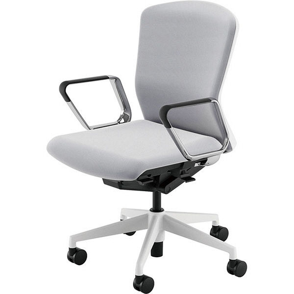 【組立設置込】内田洋行 エルフィ/ELA2-360C-WS PA ARP肘 ホワイト/ホワイトグレイ 5-354-2611 1脚（直送品 ...