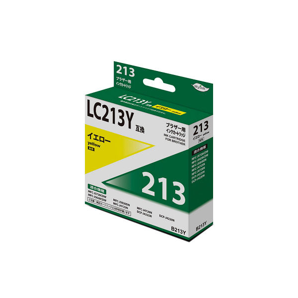 ブラザー（brother）用 互換インク Myink（マイインク） B213Y （LC213Y互換） イエロー - アスクル