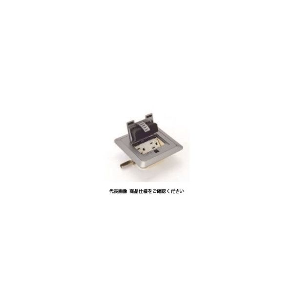 TERADA コンセントボックス ボックス+角型プレート(シルバーメタリック) EEM10000 1個（直送品） - アスクル
