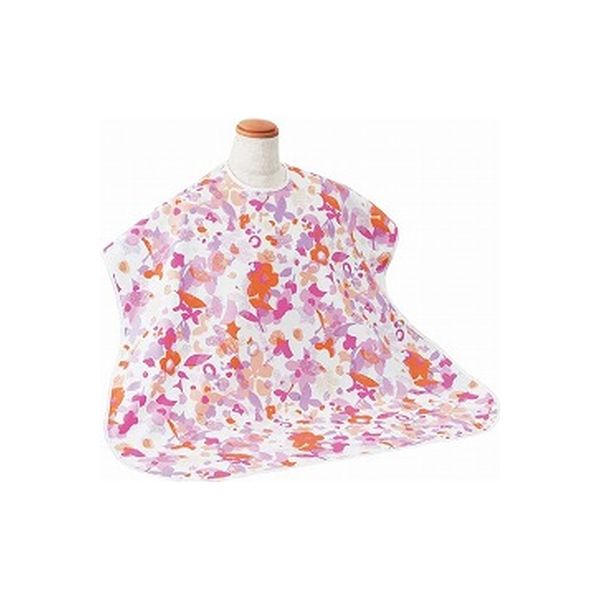 ニシキ 食事用エプロン 介護用 H9620 大花柄サックス 1個 E1195（直送品） - アスクル