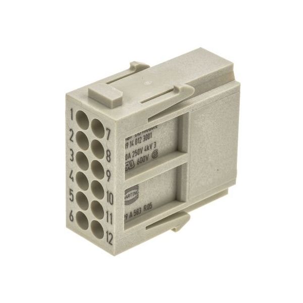 ハーティング モジュール オス HanーModularシリーズ，12極 2列 09140123001 1個（直送品） - アスクル