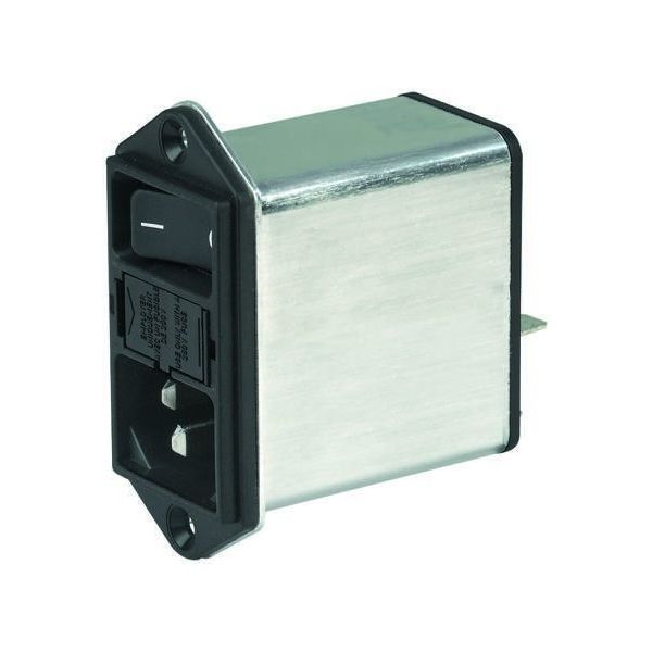 シュルター Schurter IECフィルタコネクタ パネルマウント 6A 250 V ac， DD12.6121.111 1個（直送品 ...