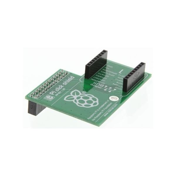 Raspberry Pi 用 mikroBUS ソケット 2 個付きの Click シールドです MIKROE-1513 1個（直送品） - アスクル