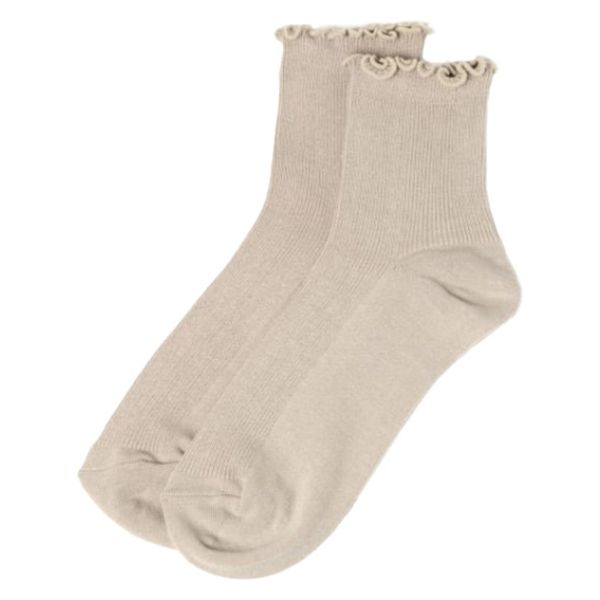 レディース TCリブメロウソックス ベージュ 23～25cm LAKOLE/ラコレ - アスクル
