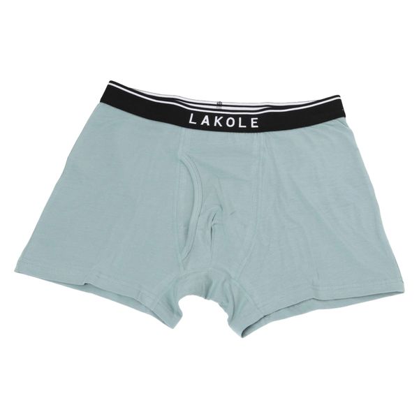 【LAKOLE/ラコレ】 【メンズ】プレーンロゴボクサーパンツ2 エメラルドグリーン L - アスクル
