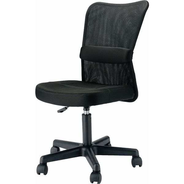 Netforce MATCH メッシュバックチェア 肘無 オフィスチェア 腰痛対策 ブラック VMC-29-AW-BK 1脚（直送品） - アスクル