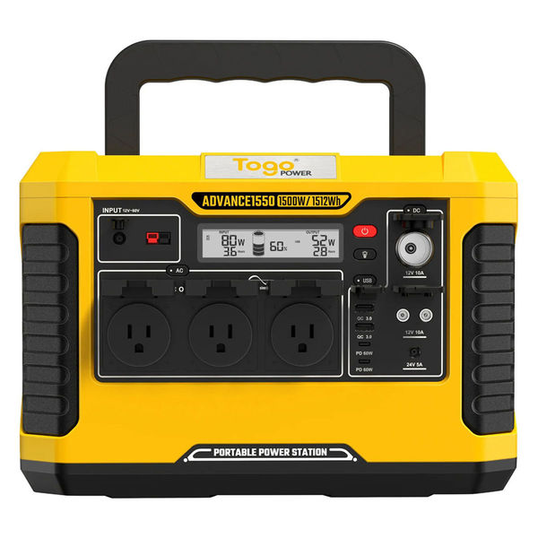 TogoPower ADVANCE1550 ポータブル電源 防災安全協会推奨 1個（直送品） - アスクル