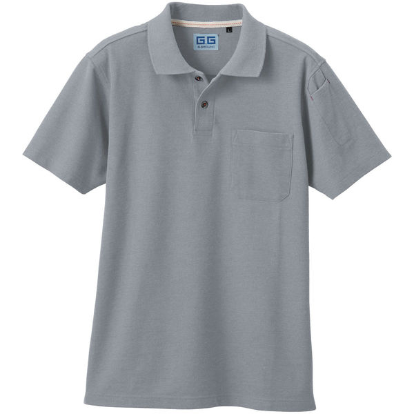 桑和（SOWA） 半袖ポロシャツ（胸ポケット） モクグレー 4L 50597 1着（直送品） - アスクル