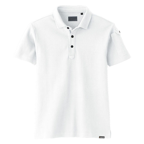 桑和（SOWA） 半袖ポロシャツ ホワイト L 50717 1着（直送品） - アスクル