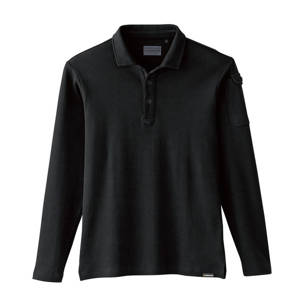 桑和（SOWA） 長袖ポロシャツ ブラック L 50710 1着（直送品） - アスクル
